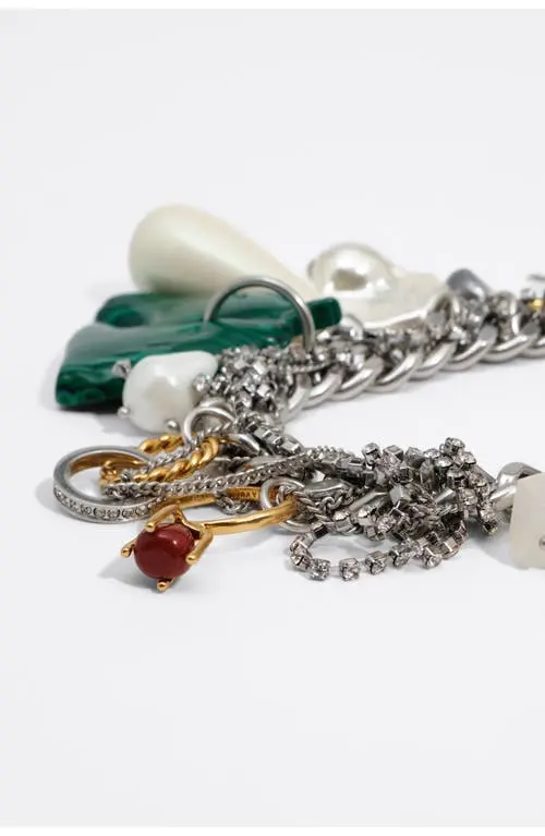 Bimba Y Lola Charm Necklace With Rings