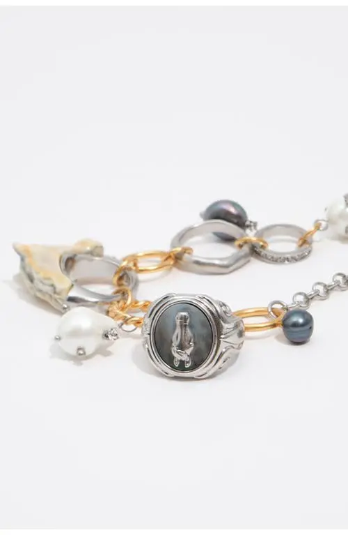 Bimba Y Lola Chain Necklace With Horse Rings