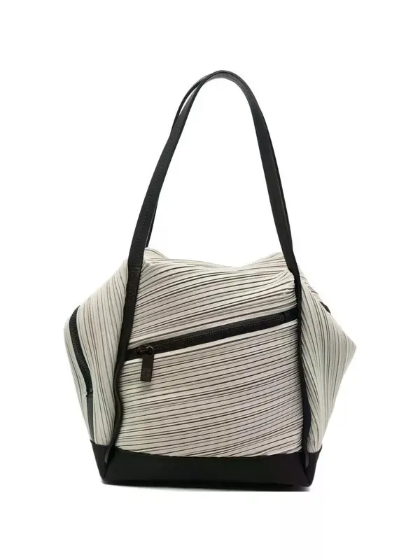 Issey Miyake Pleated Shoulder Bag - Grey