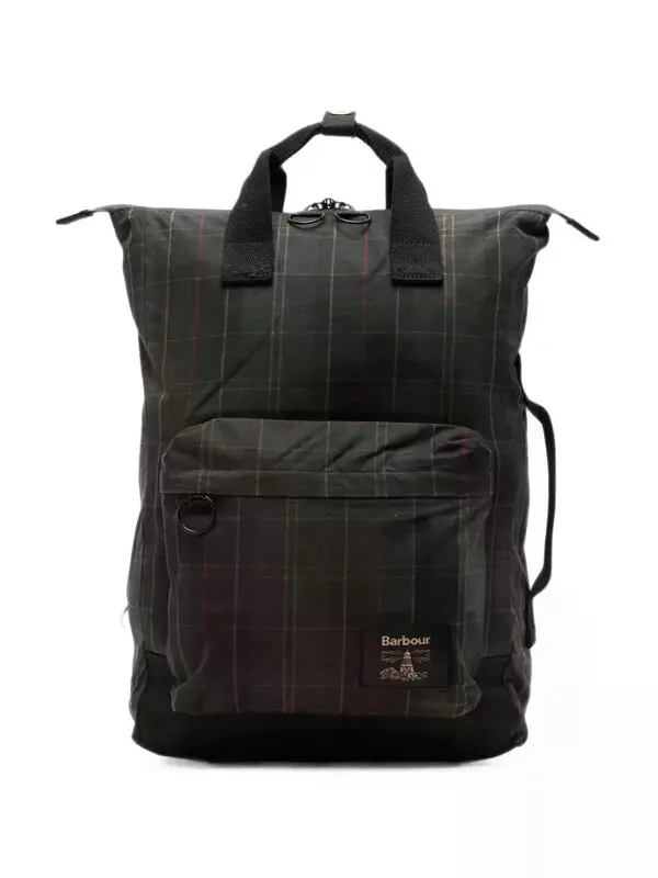 Barbour Field Tartan Waxed-cotton Check Backpack