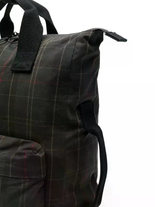 Barbour Field Tartan Waxed-cotton Check Backpack