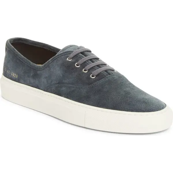 COMMON PROJECTS Four Hole Suede Sneaker - Navy