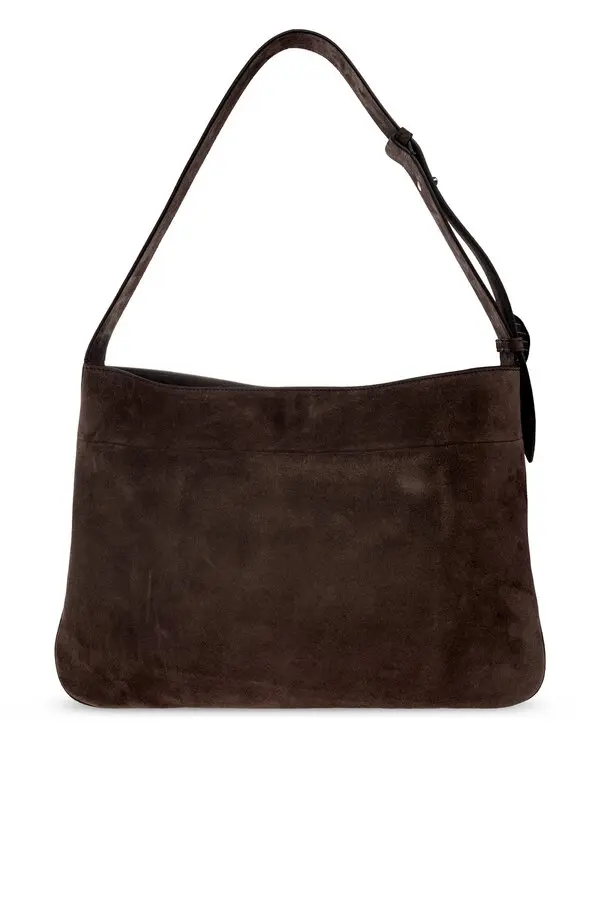 Valentino Garavani Logo Suede Shoulder Bag