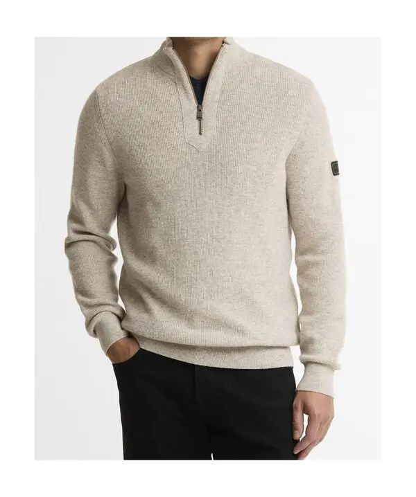 Barbour Quarter Zip Rib Knit Sweater