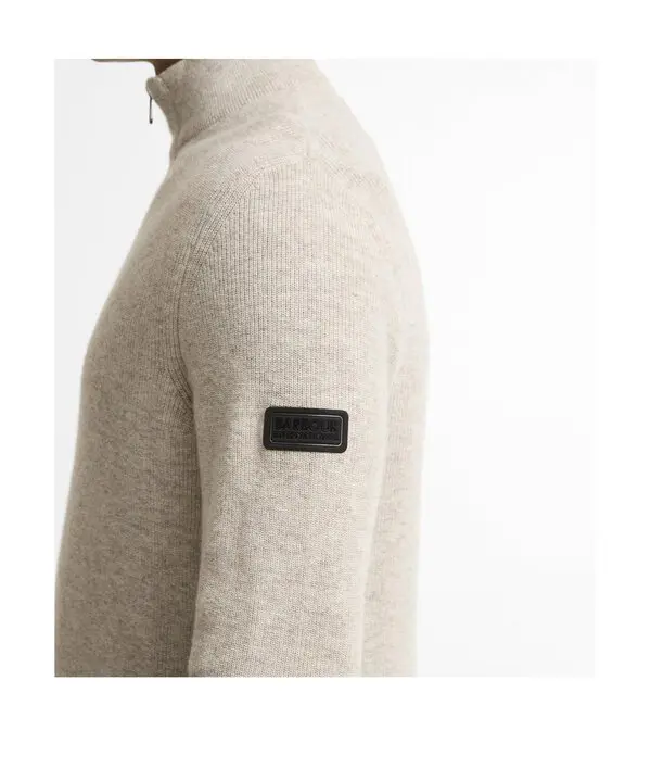 Barbour Quarter Zip Rib Knit Sweater