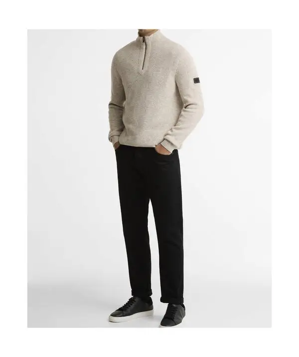 Barbour Quarter Zip Rib Knit Sweater