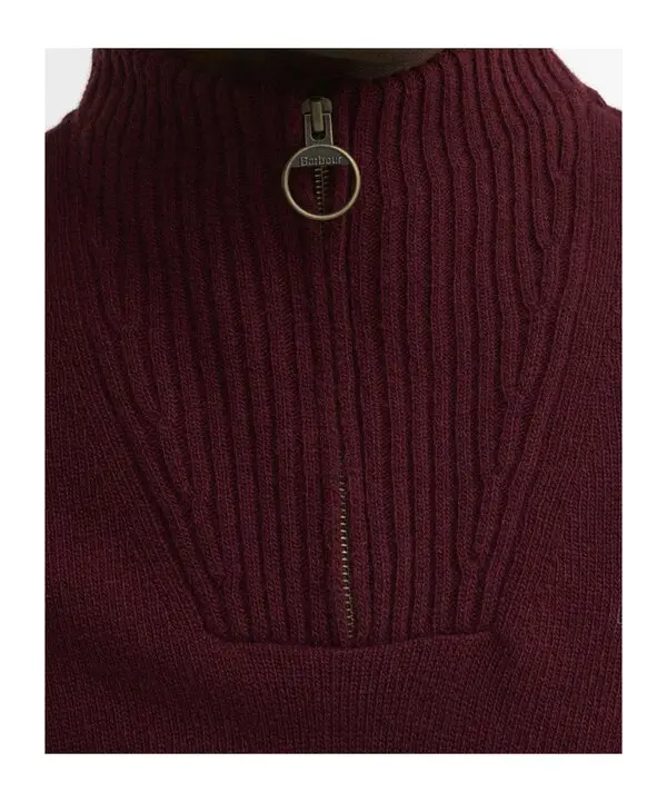 Barbour Quarter Zip Rib Knit Sweater
