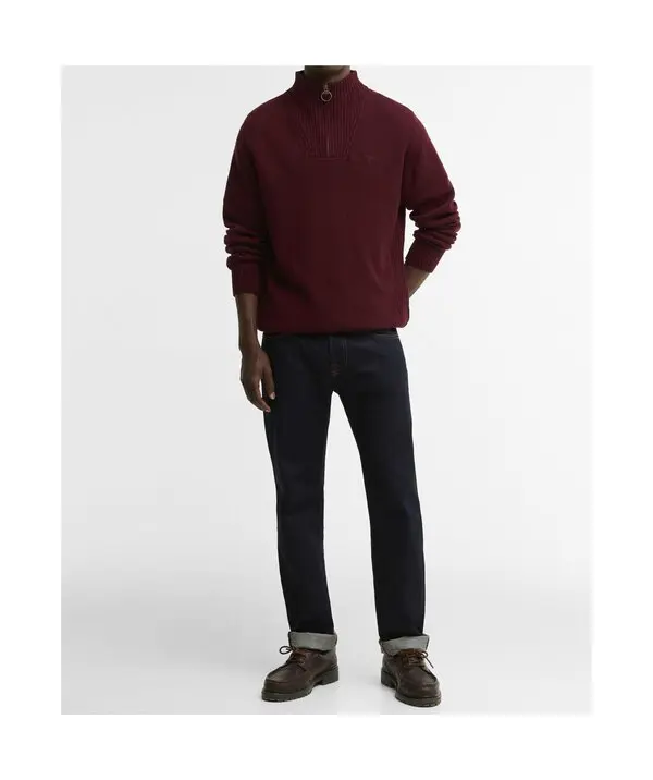 Barbour Quarter Zip Rib Knit Sweater