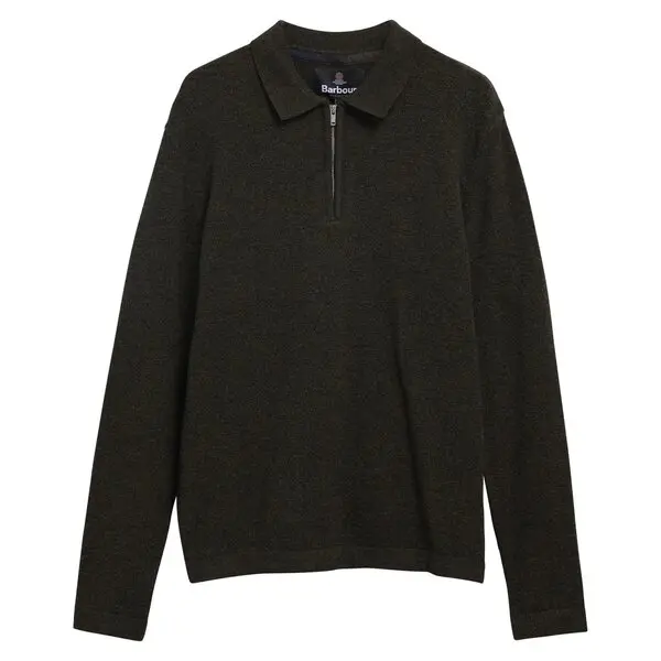 Barbour Zip Polo Knit Sweater