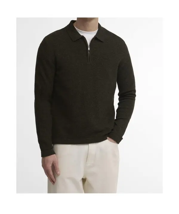 Barbour Zip Polo Knit Sweater