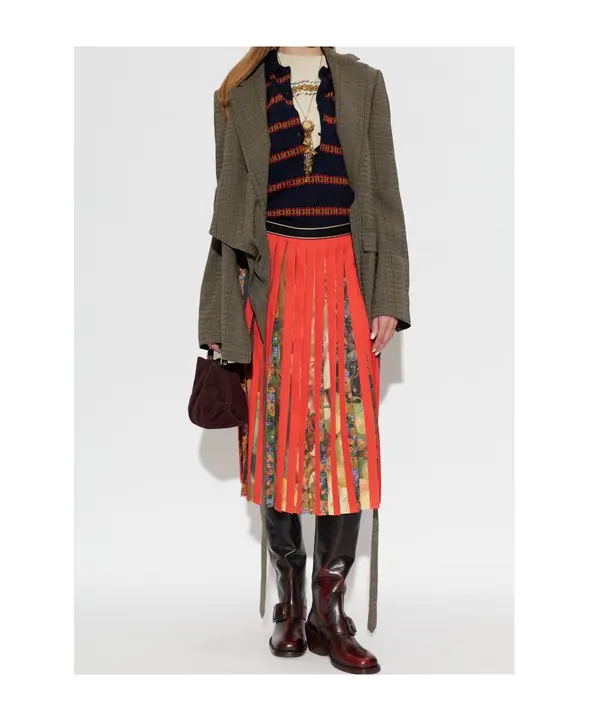 Dries Van Noten Printed Skirt