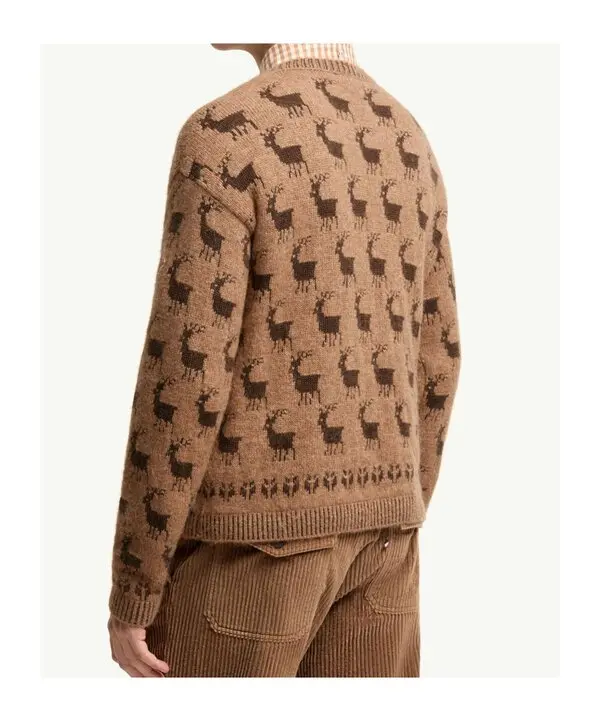 Moncler Moose Jacquard Alpaca Wool Blend Jumper