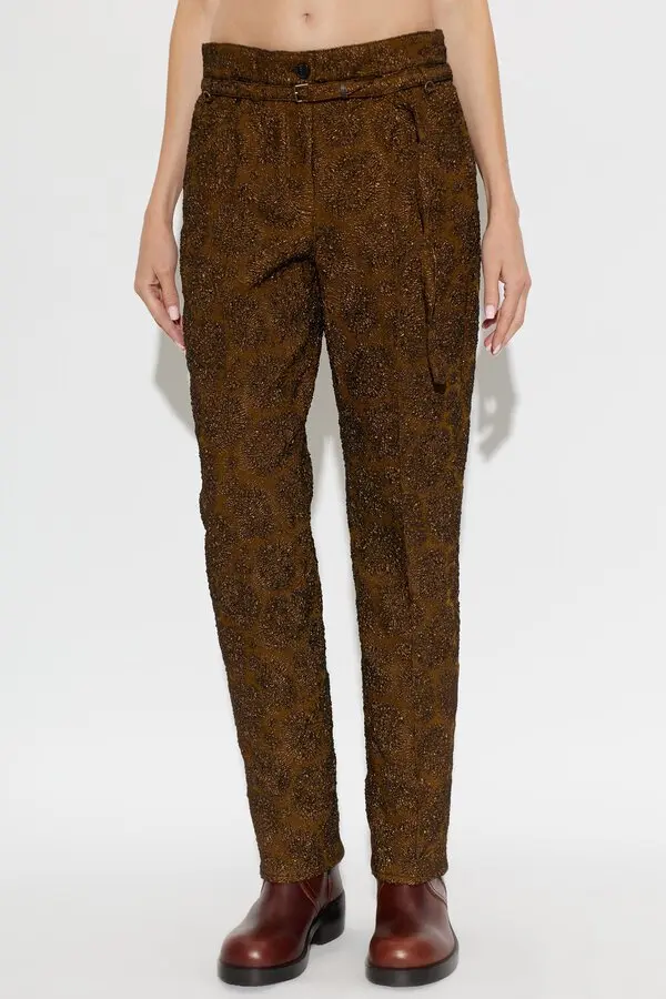 Dries Van Noten Slim-leg Jacquard Pants