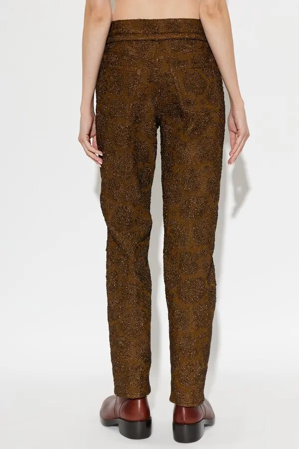 Dries Van Noten Slim-leg Jacquard Pants