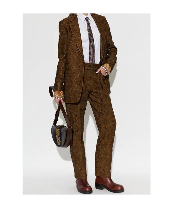 Dries Van Noten Slim-leg Jacquard Pants