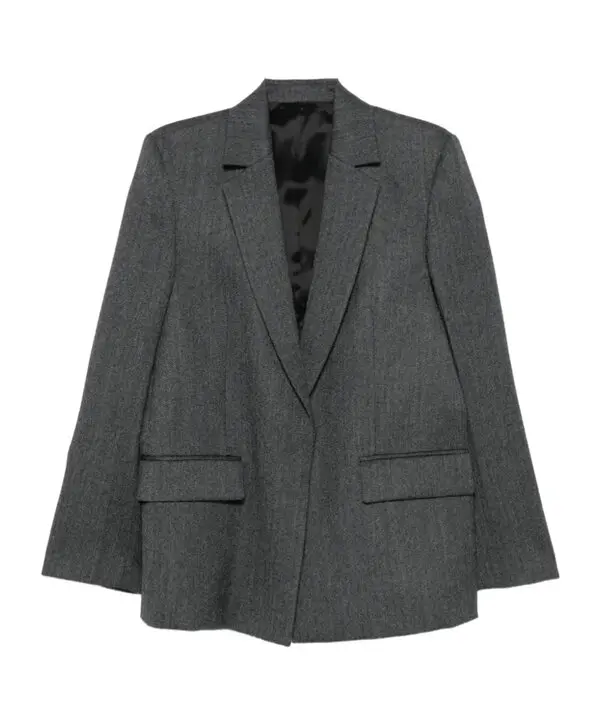 TOTEME Herringbone-pattern Blazer - Dark Gray