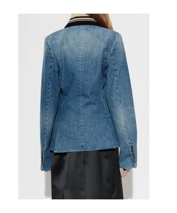 Dries Van Noten Fitted Denim Blazer