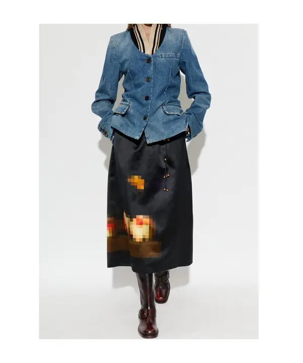 Dries Van Noten Fitted Denim Blazer