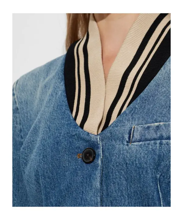 Dries Van Noten Fitted Denim Blazer