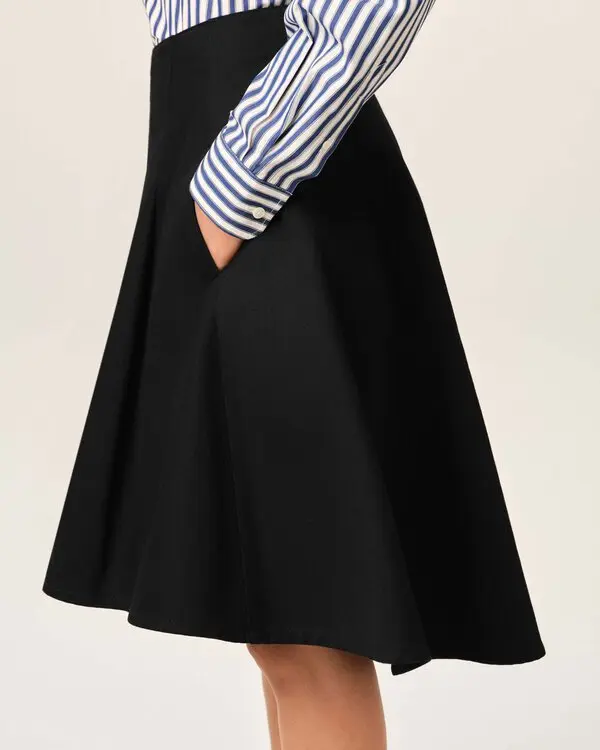 AMI Paris High-low Flared Skirt