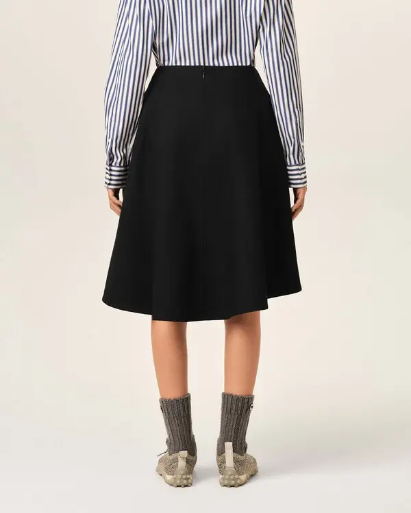 AMI Paris High-low Flared Skirt