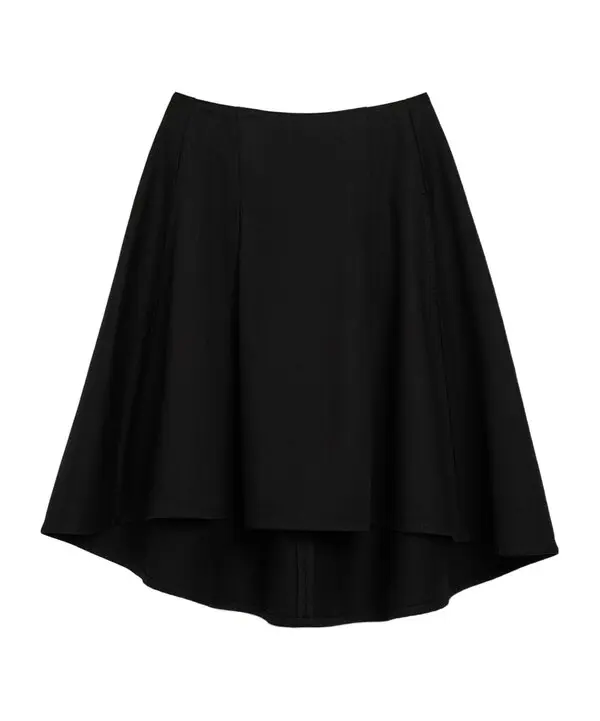 AMI Paris High-low Flared Skirt - Black