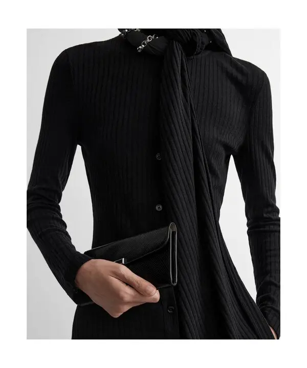 TOTEME Knitted Scarf-detail Shirt