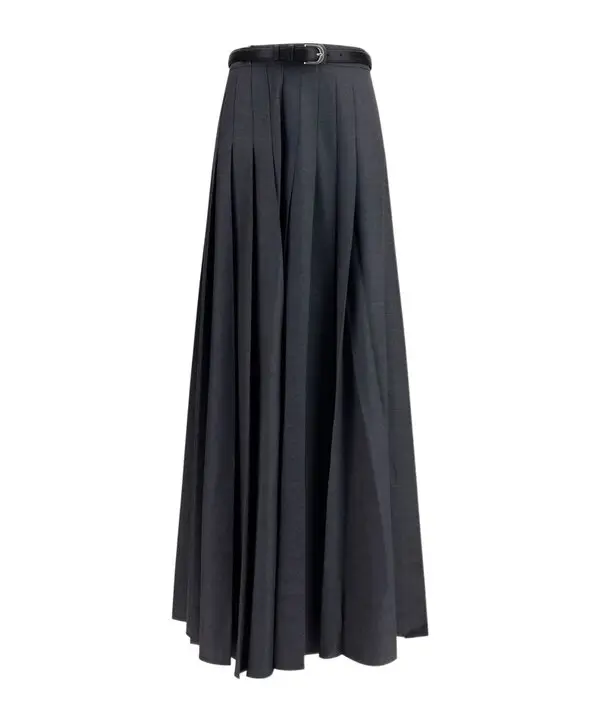 SELF-PORTRAIT Pleated Maxi Skirt