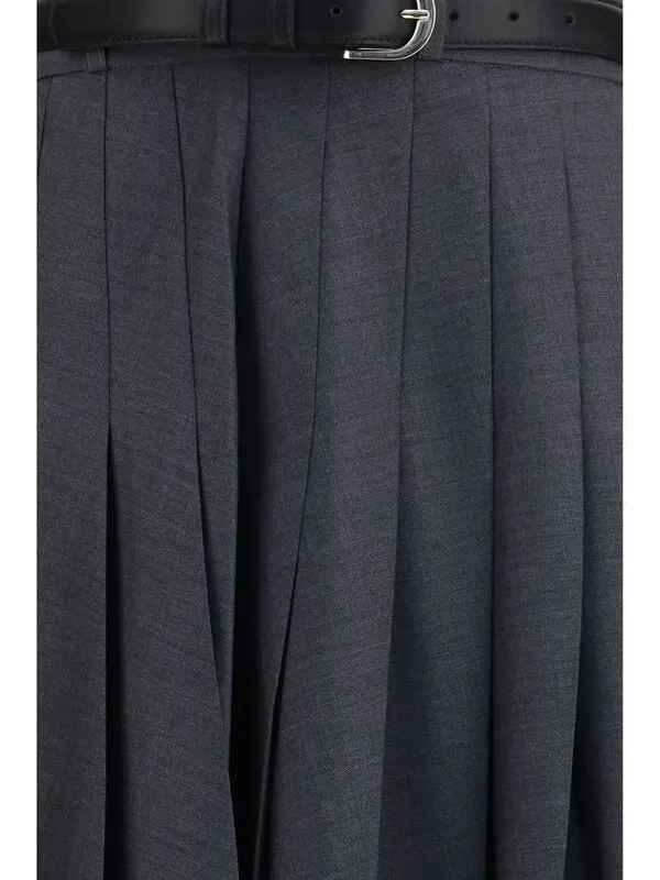 SELF-PORTRAIT Pleated Maxi Skirt
