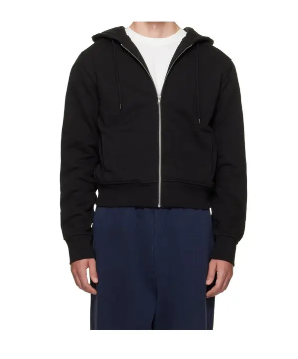 ENTIRE STUDIOS Slim Zip Up Hoodie - Black