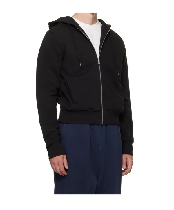 ENTIRE STUDIOS Slim Zip Up Hoodie - Black