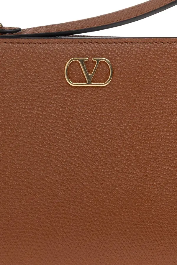 Valentino Garavani Zip-top Clutch - Brown