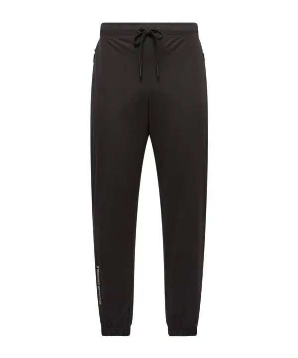 Moncler Logo Print Stretch Track Trousers - Black