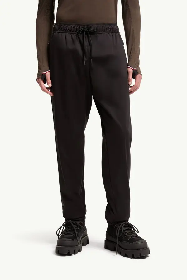 Moncler Logo Print Stretch Track Trousers
