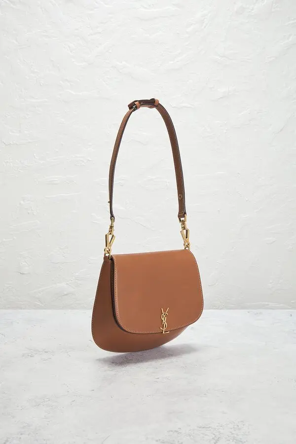 Saint Laurent Mini Top Handle Bag In Brown