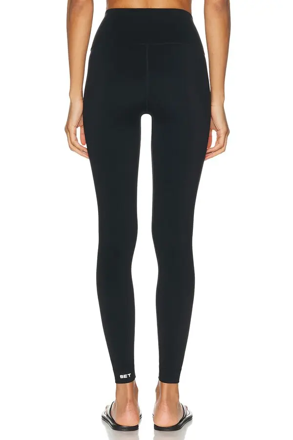 SET ACTIVE Sportbody Sporty High Rise Legging In Black
