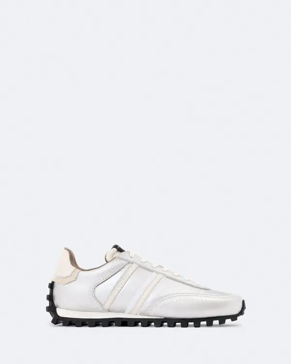 ALLSAINTS Robin Nylon And Suede Runner Sneakers - Silver/grey