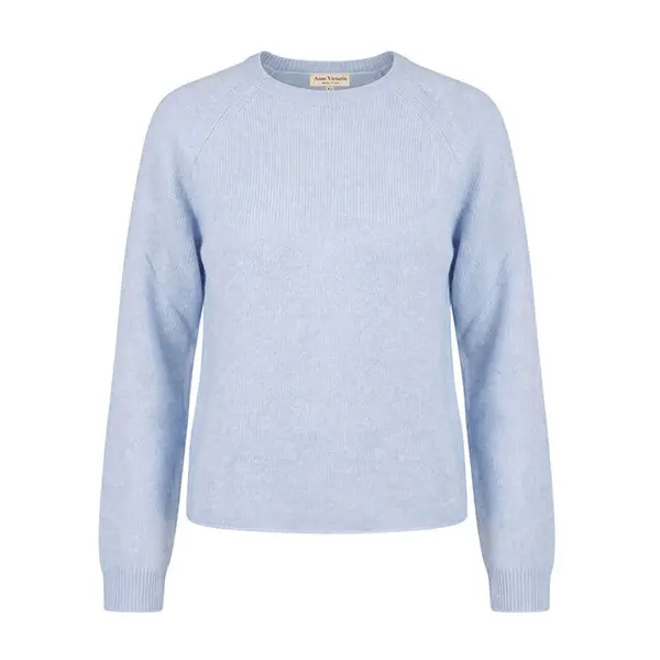 ANSE VICTORIN Elaine Cashmere Silk Pullover Light - Blue
