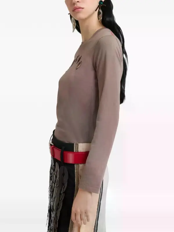 Marni Cut-out Long-sleeved T-shirt