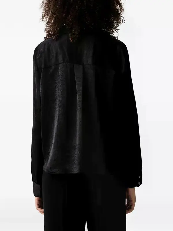 Dkny Crinkled-finish Twist-front Shirt