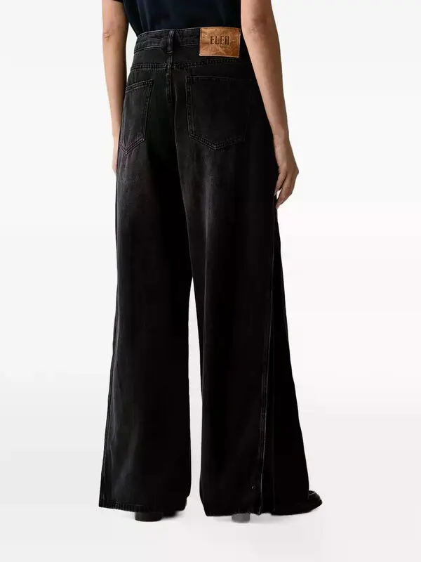 ELEH Faded Wide-leg Jeans