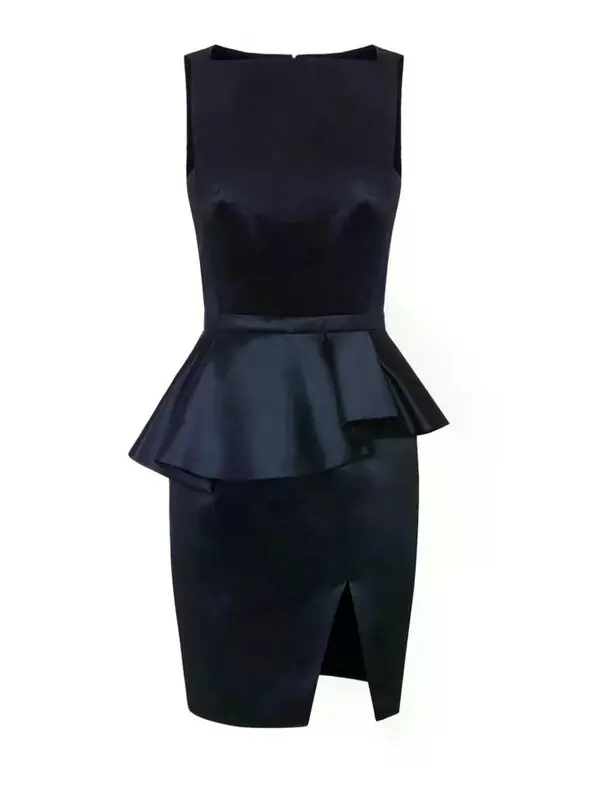 Elisabetta Franchi Peplum-waist Slit-detail Dress - Blue