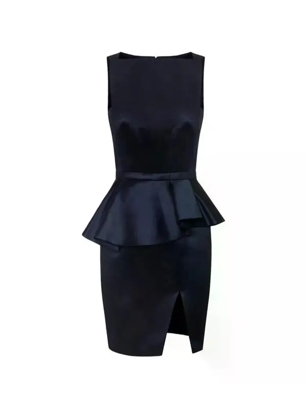 Elisabetta Franchi Peplum-waist Slit-detail Dress - Blue