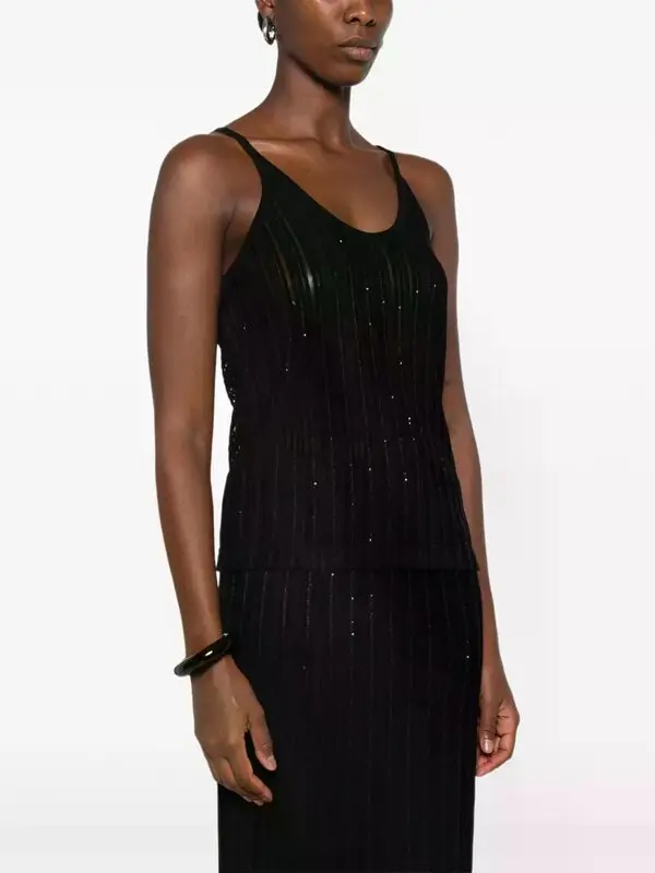 TOM FORD Sequin-embellished Ribbed-knit Top