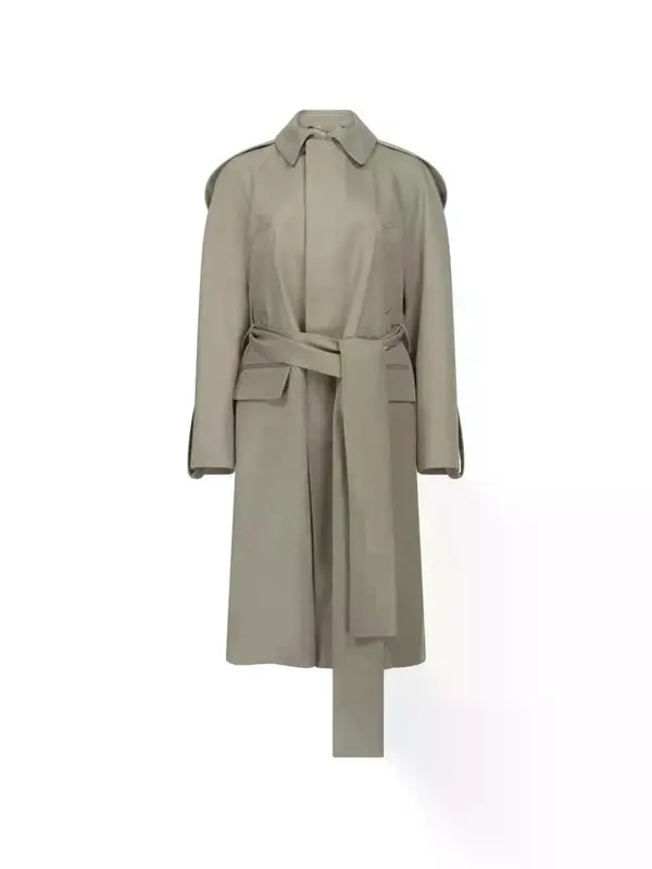 Victoria Beckham Cotton Trench Coat - Neutrals