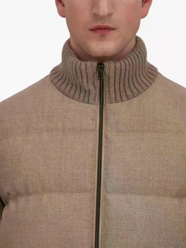 Herno Quilted Wool-tweed Bomber Jacket