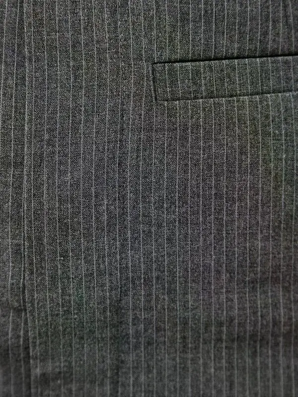 ELEH Pinstripe-pattern Front-slit Skirt