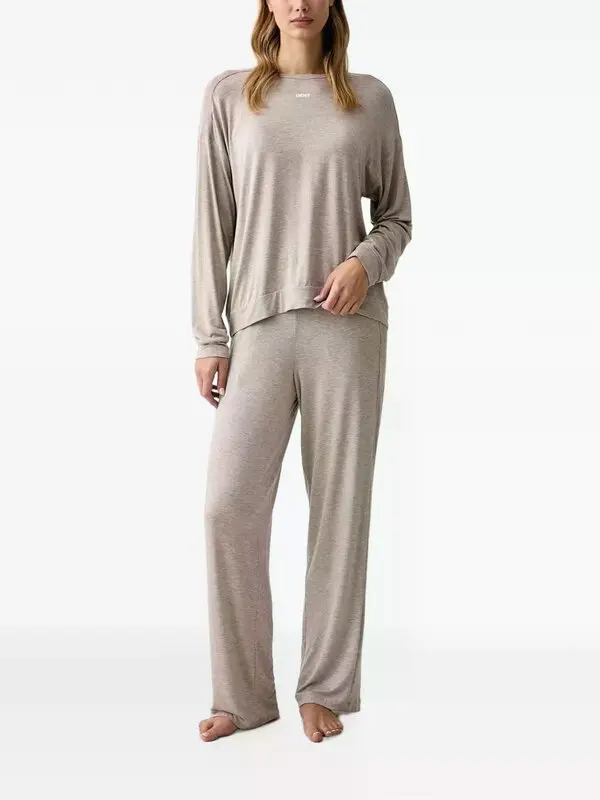 Dkny Logo-print Long-sleeve Pajamas