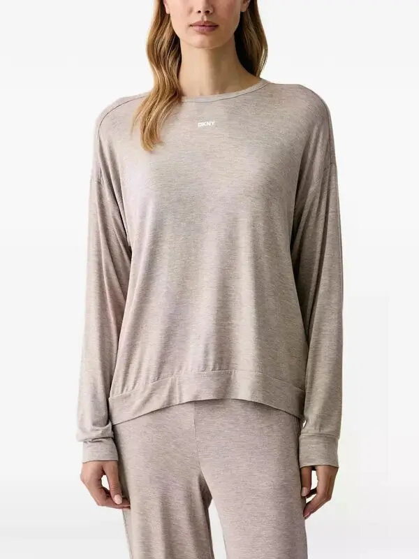 Dkny Logo-print Long-sleeve Pajamas