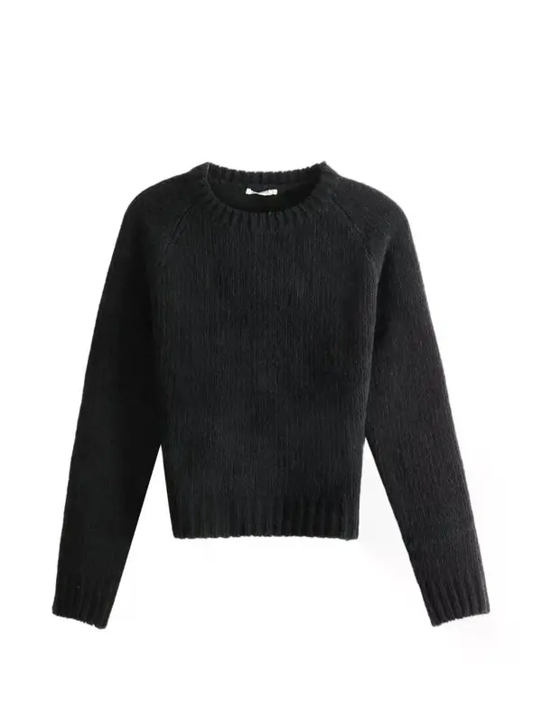 Auralee Ribbed-knit Raglan-sleeve Sweater